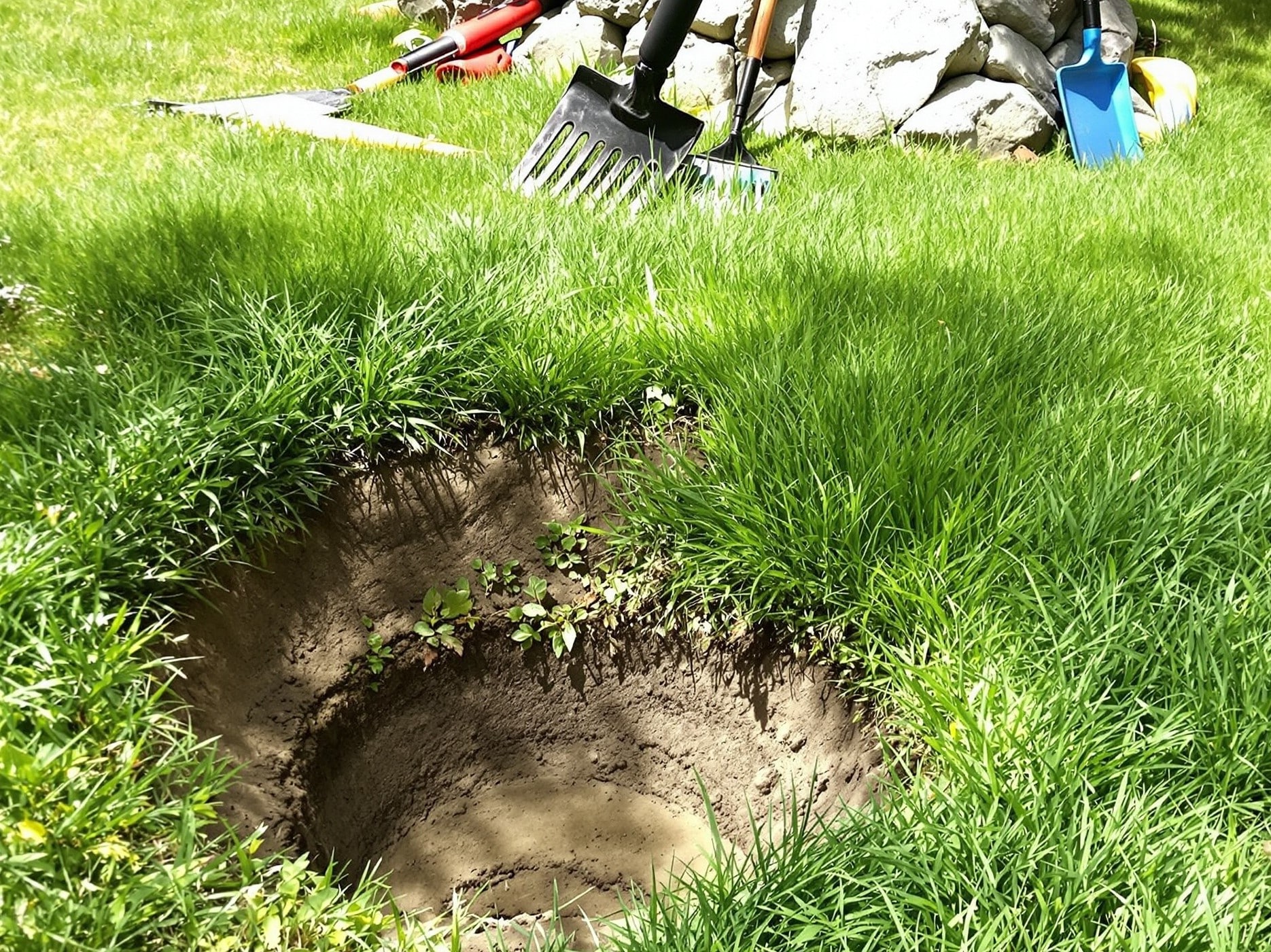 Trous dans le jardin sans monticule : causes, risques et solutions - Hemoon
